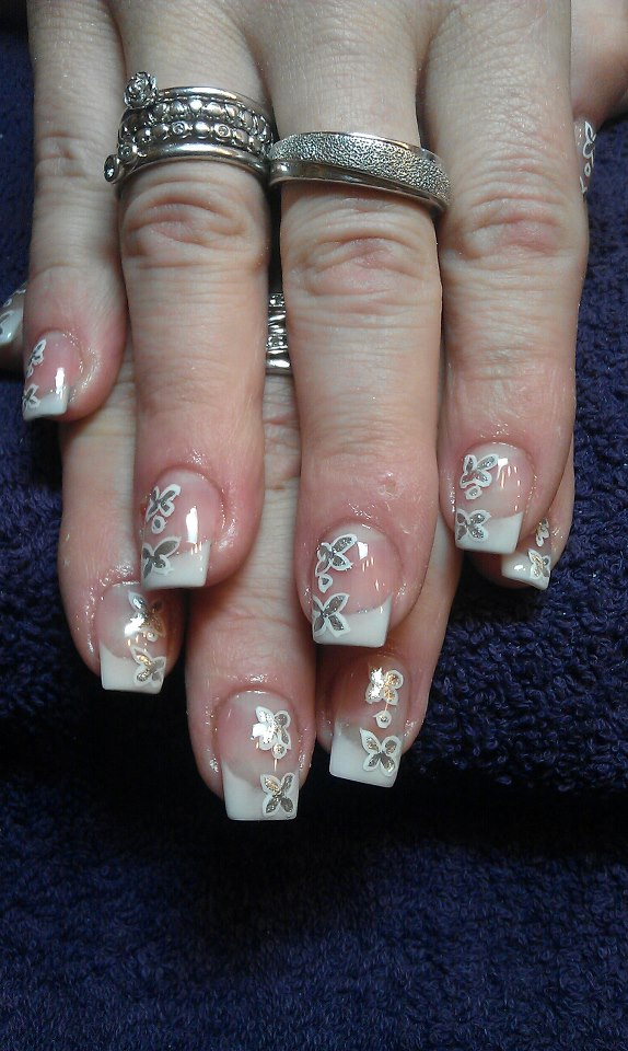 graue Acrylfingernägel | Gecko Nails